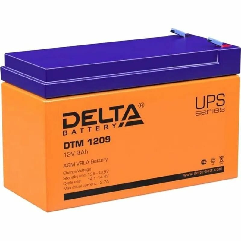 Батарея аккумуляторная DELTA для ИБП, 12 V, 9 Ah, 151х65х94