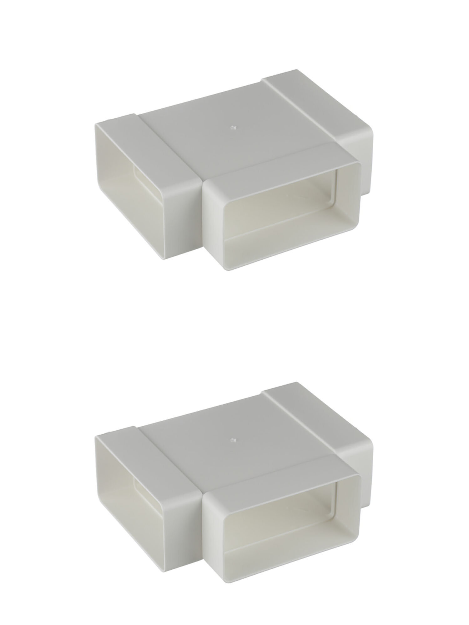 Тройник пластиковый для плоских воздуховодов 55х110 мм 90 град (2 шт.)