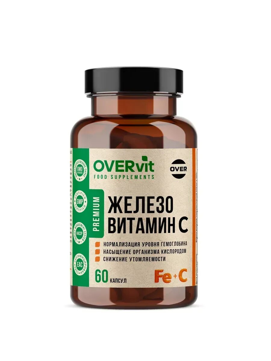 Железо + Витамин С, 60 капсул