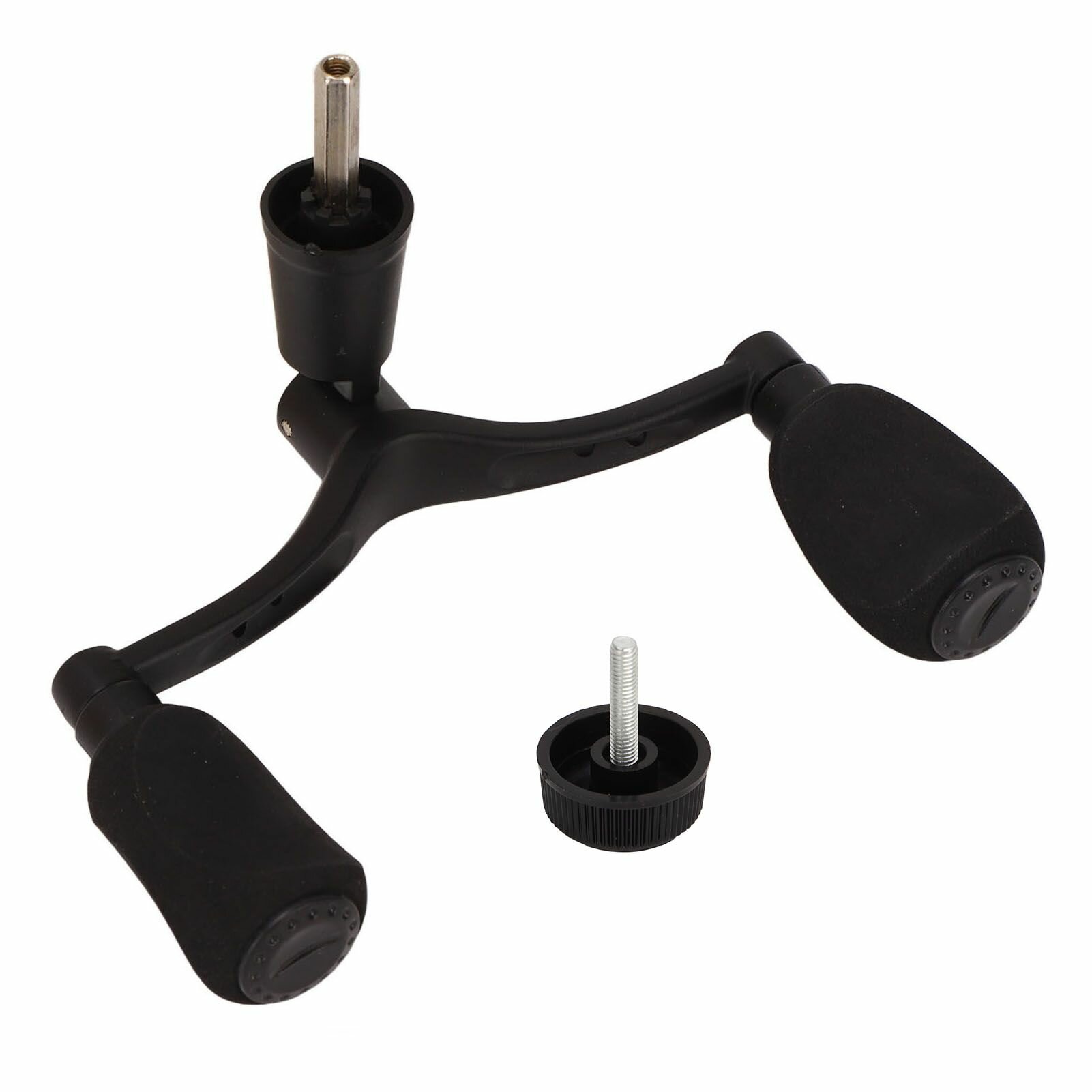 Рыболовная катушка из алюминиевого сплава с двойной ручкой, коромысло, окраска распылением, матовая черная приманка, спиннинговое рыболовное колесо, шестигранный двойной коромысло