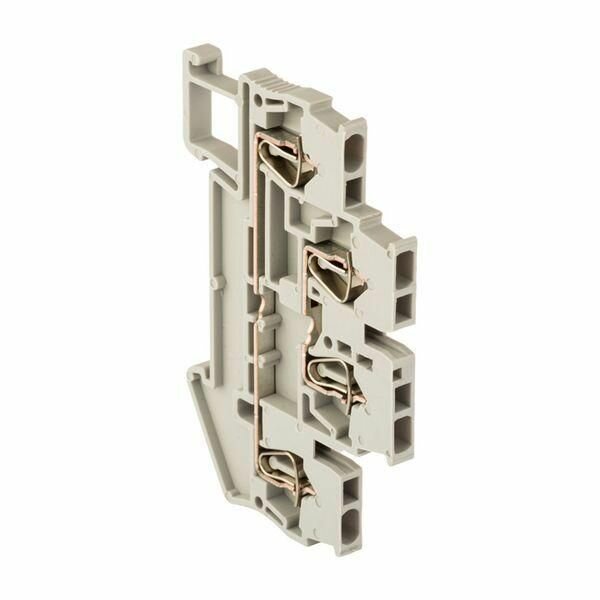 Клеммная колодка EKF PROxima, самозажимная, двойная, серая