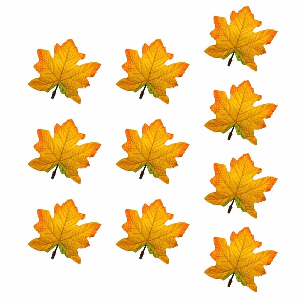 Упаковка из 10 штук, имитация кленового листа размером 15 см, одноцветный кленовый лист - Стиль A