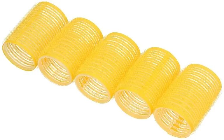 Бигуди Eurostil, диаметр 32мм, на липучке, жёлтые, пластик, 6 шт.