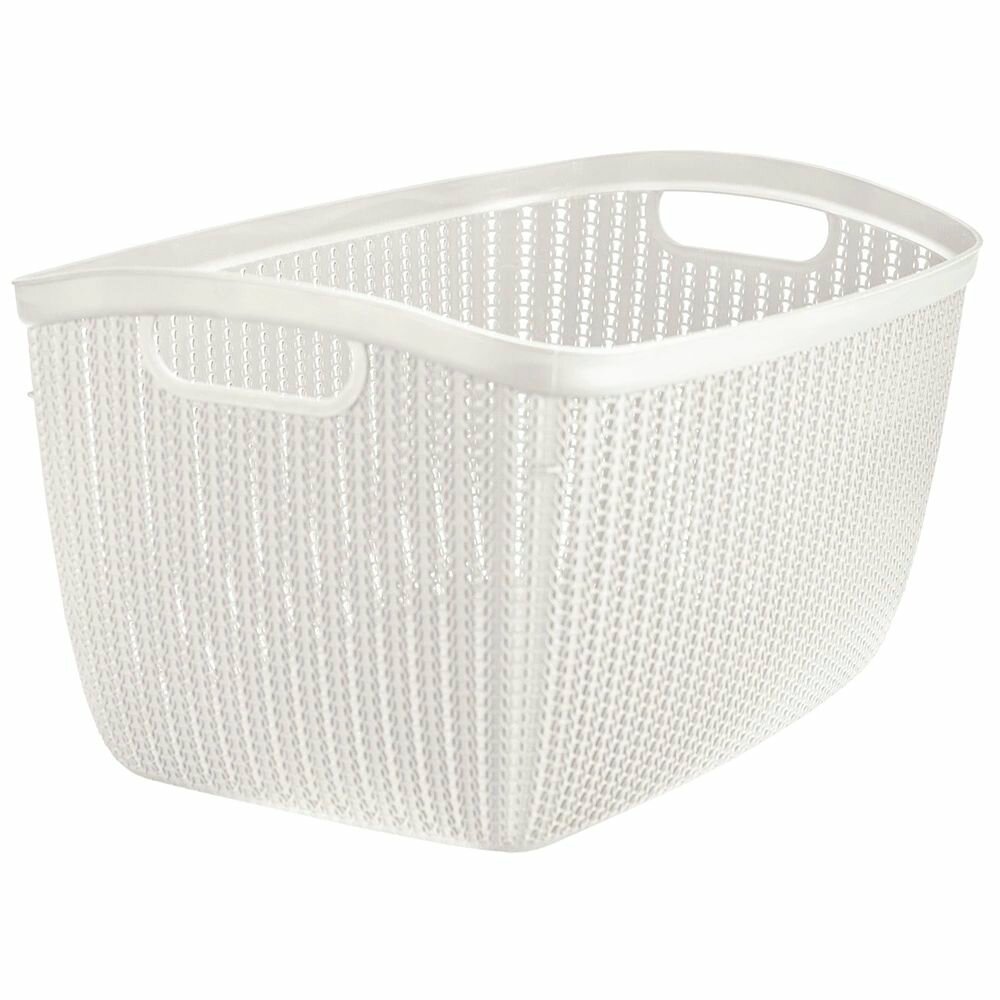 Корзина для хранения Вязание 25x36x48 см 26 л белая
