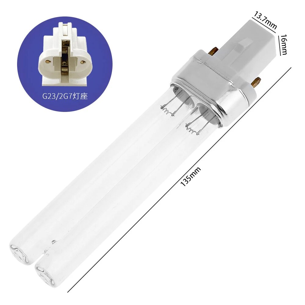 RTNLIT Ультрафиолетовые лампы UV 5Вт 7Вт 9Вт 11Вт 2PCS 7W