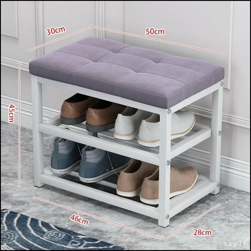 Банкетка, Замша искусственная, 30х50х50 см