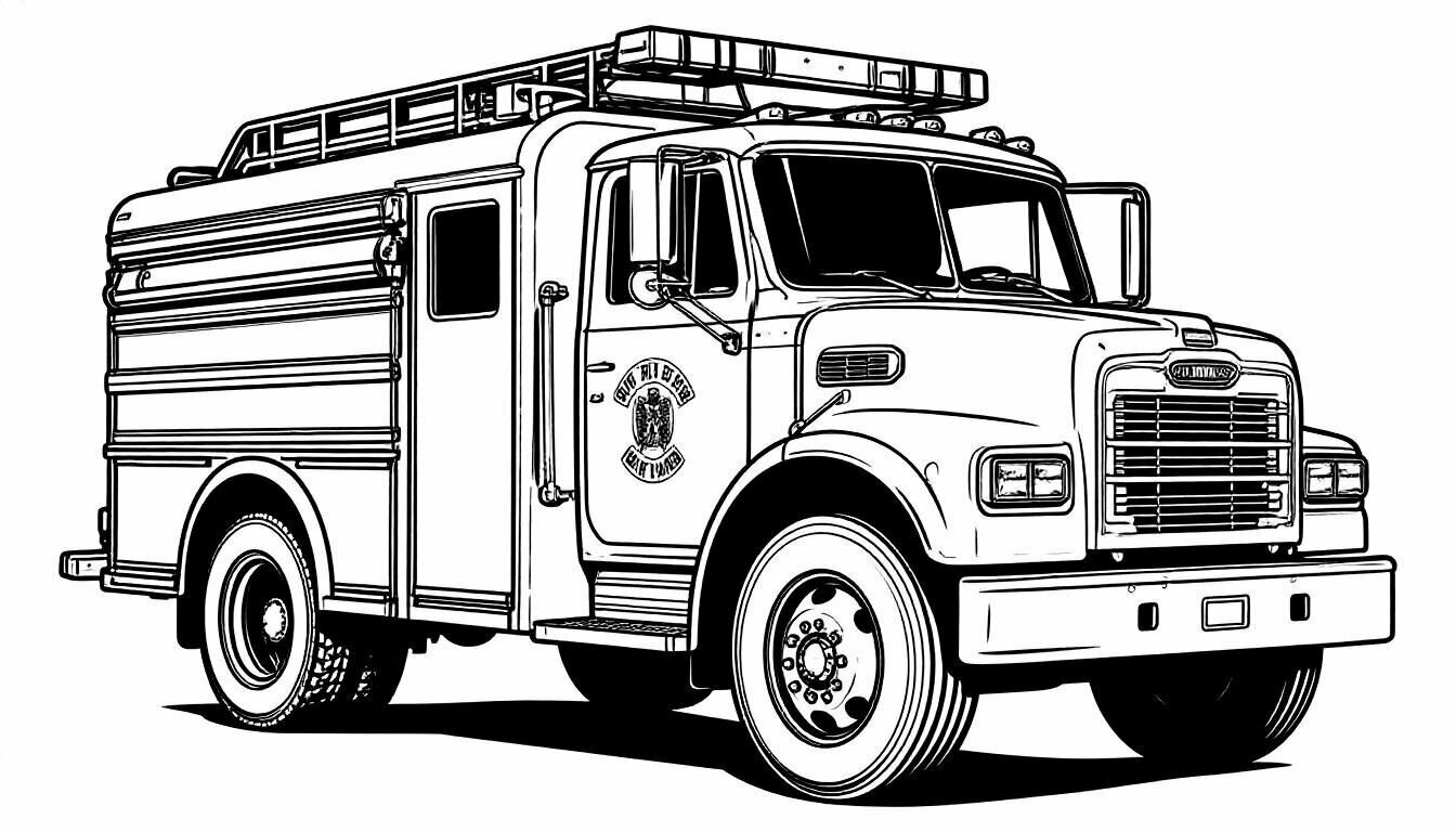 Набор детских раскрасок "Пожарная машина", плотная бумага формата А4, 10 шт, от 1 года