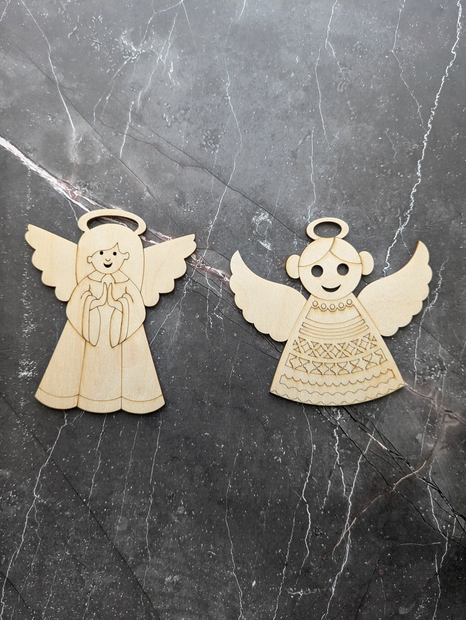 Магниты на холодильник из фанеры для раскрашивания, 2 шт.