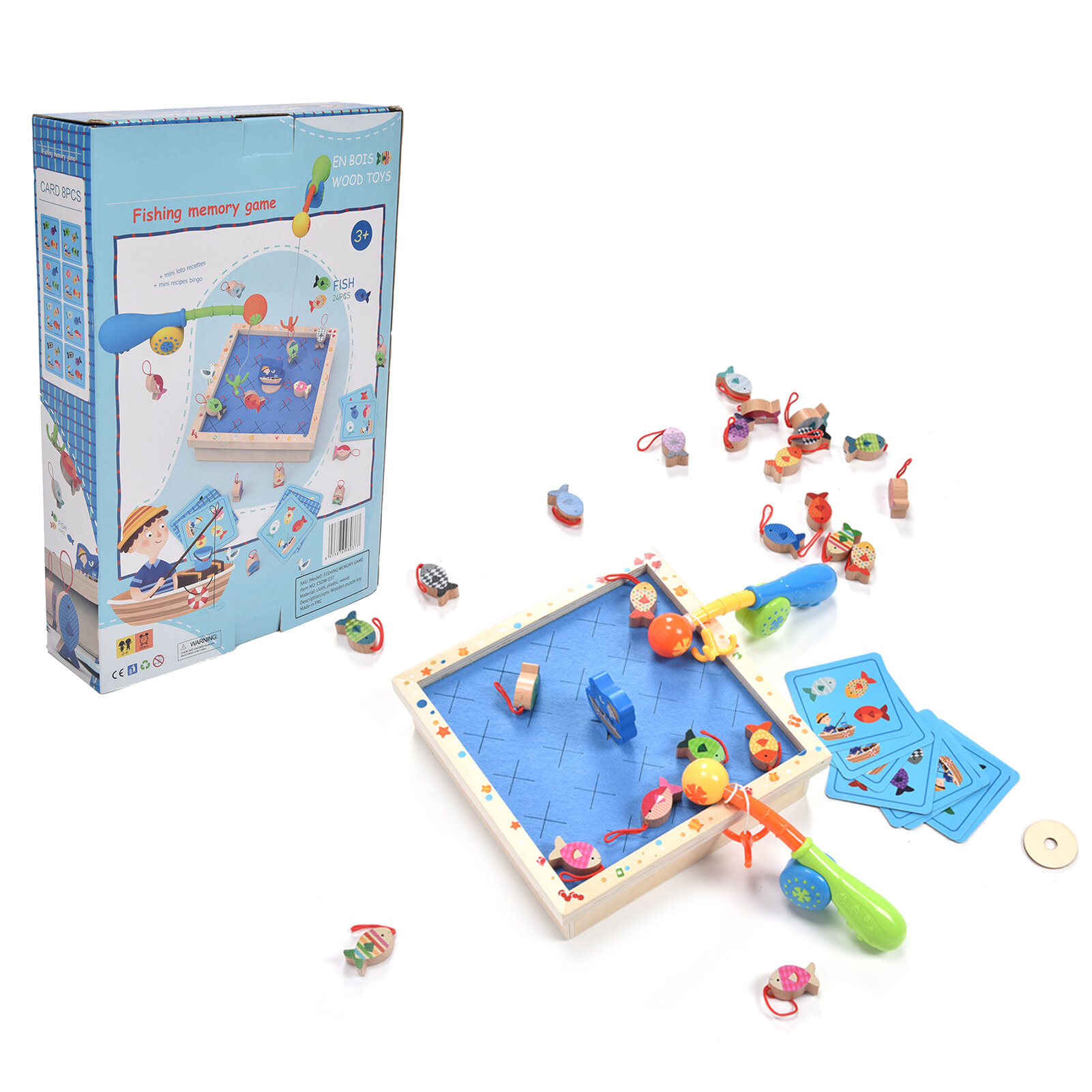 Деревянная игра Рыбалка : развивающая игрушка для детей и взаимодействия родителей с ребёнком на ден