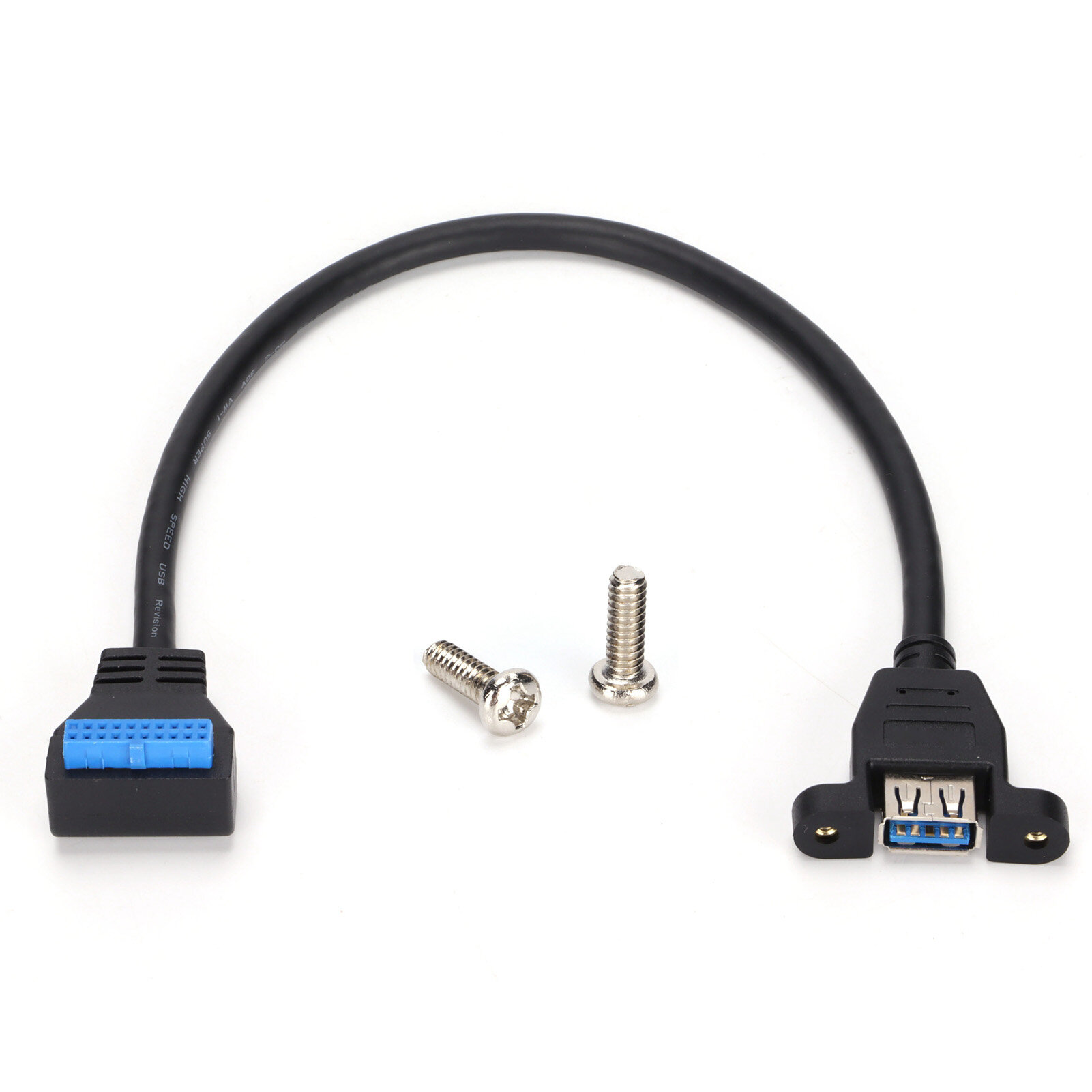 Кабель-переходник USB 3.0, разъем A (мама) на 20-пиновый, высокоскоростной, ABS, линия передачи данных