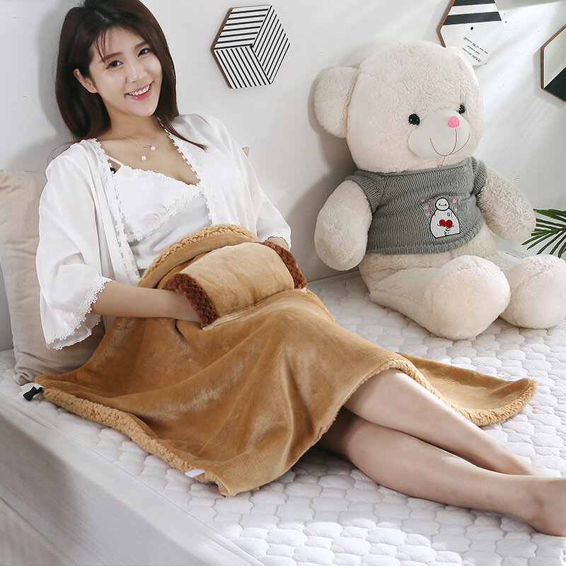 Портативное электрическое одеяло с питанием от USB: низковольтное (5V), безопасное, с поддержанием температуры и возможностью стирки, для общежития