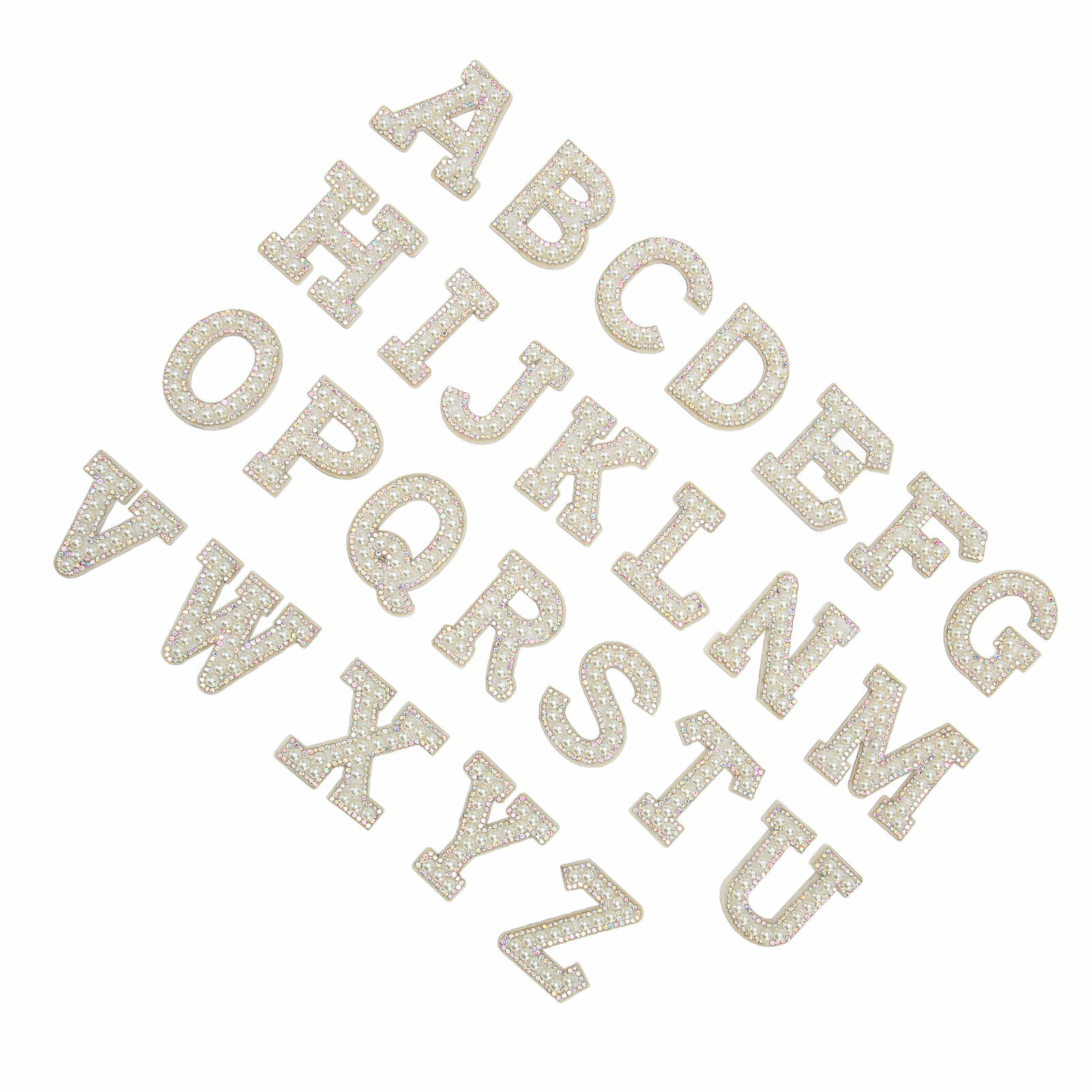26 шт, железные нашивки в стиле алфавита, искусственный жемчуг, стразы, элегантные, простые в использовании нашивки с буквами для шляпы, рюкзака, рубашки