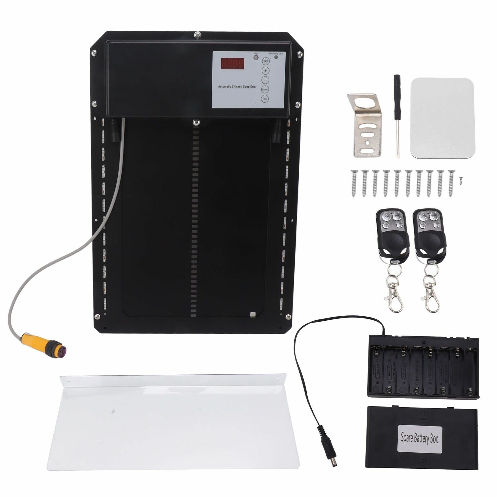 Автоматическая дверь курятника IP44 с датчиком света, ИК-датчиком и защитой от зажима