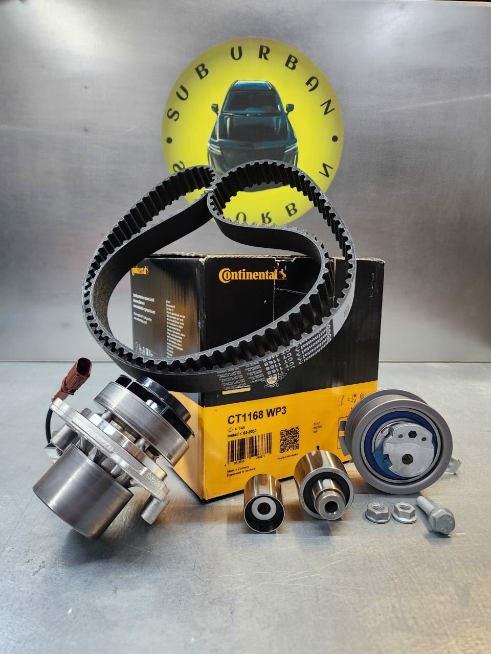 Комплект ГРМ с водяным насосом Ауди А4 А5 Q5, Шкода Октавия Йети Суперб, Фольксваген Гольф Тигуан Амарок Пассат Транспортер 1.6-2.0 Дизель CONTITECH CT1168WP3