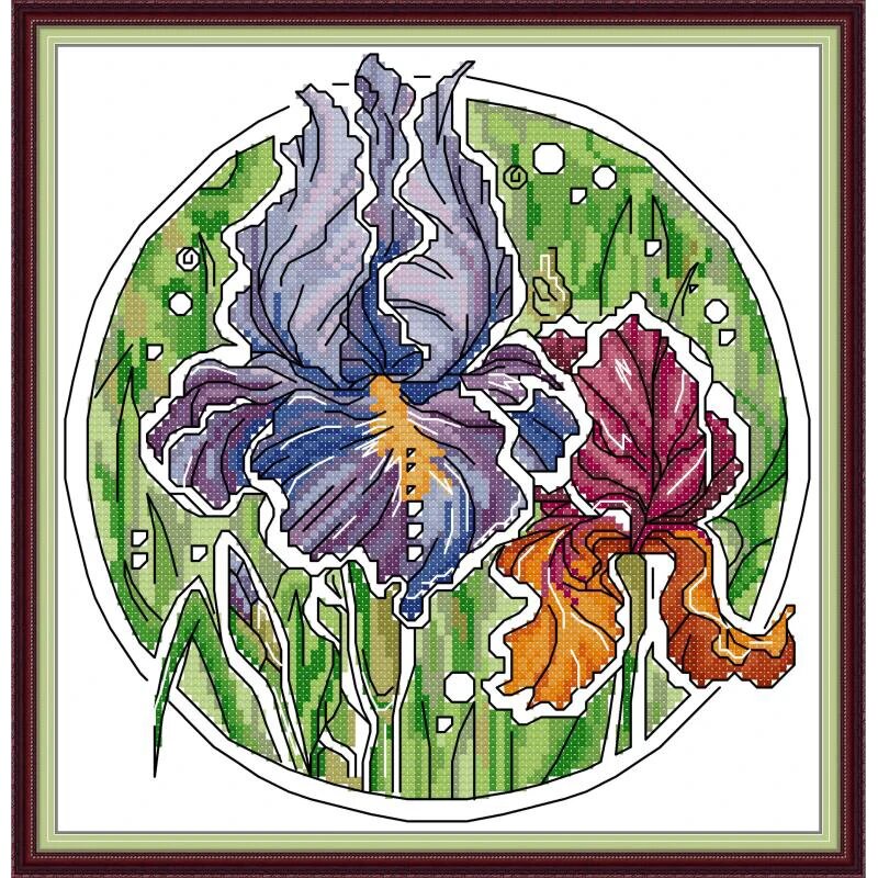 Набор для вышивания крестом Joy Sunday Полный спектр цветов HA058, 14CT Printed Cloth