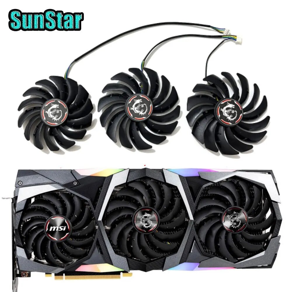 Вентилятор SunStar для видеокарты MSI RTX 2080, Цвет: FAN-ABC