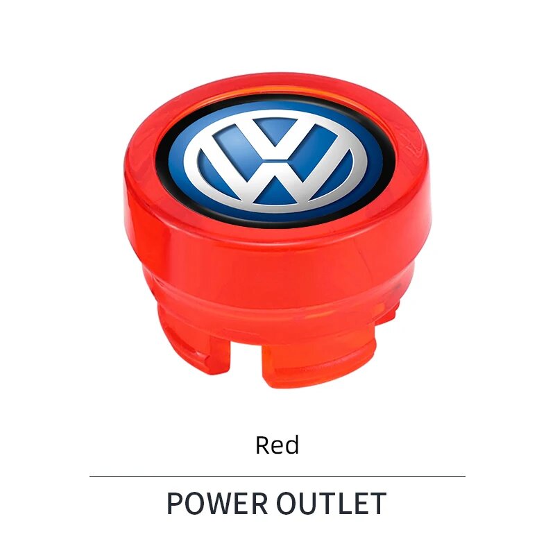 Автомобильный прикуриватель, крышка, автомобильный пылезащитный чехол, аксессуары для Volkswagen Jetta Golf Passat Polo Tiguan Phaeton Touareg Красный