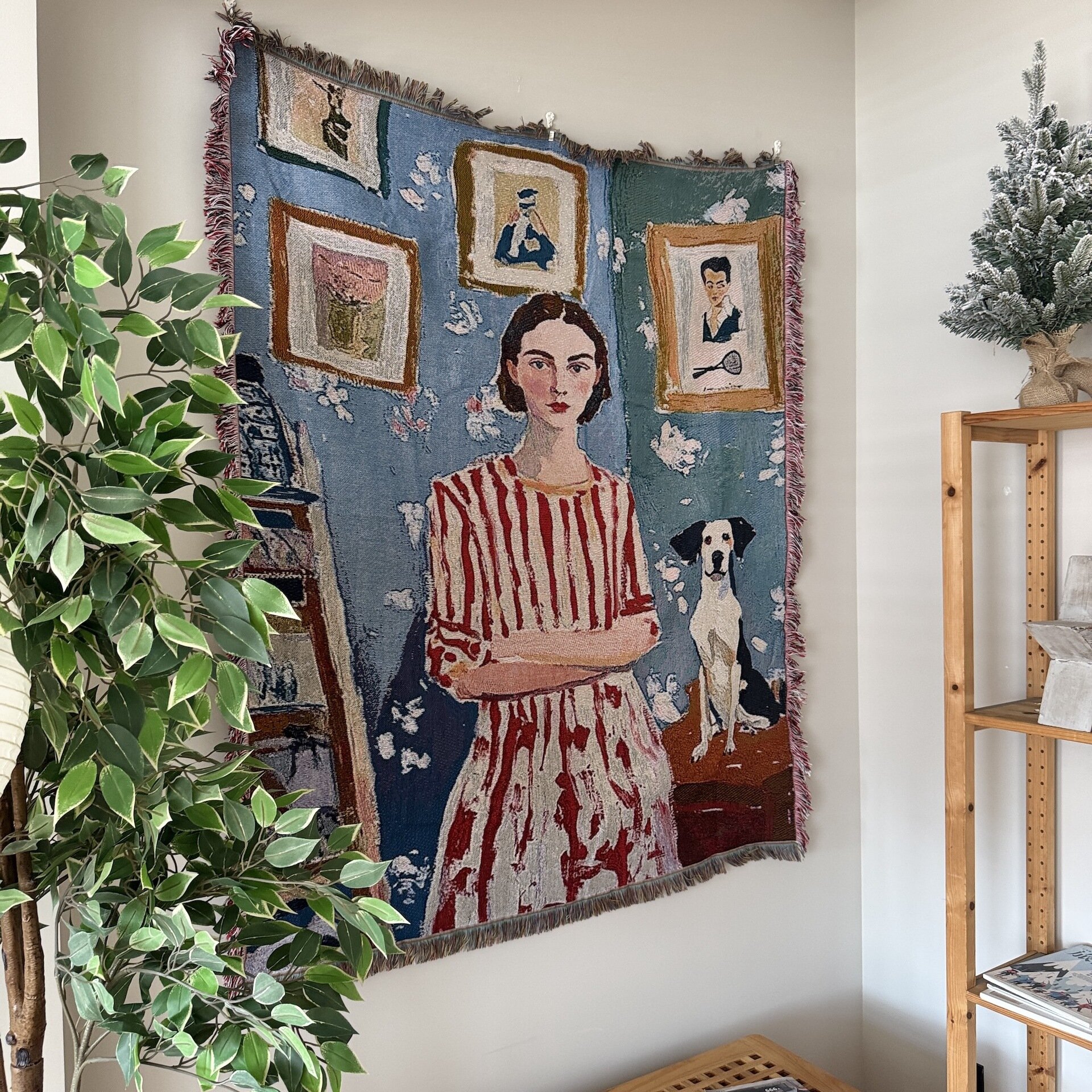 Декоративный плед Tracy Porter "Splendid Trinkets", плед в стиле американской живописи, диванное покрывало с кистями