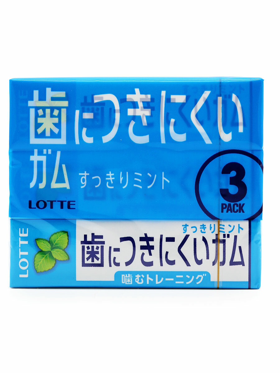 LOTTE Жевательная резинка блок 3 пачки Фризон Мята Freezone Mint Gum, 3 x 25,2 г