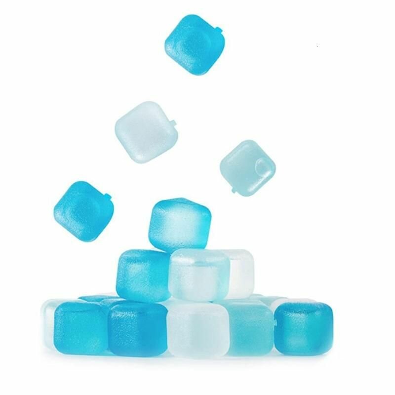 Многоразовые кубики льда для напитков, - Синий и белый квадрат