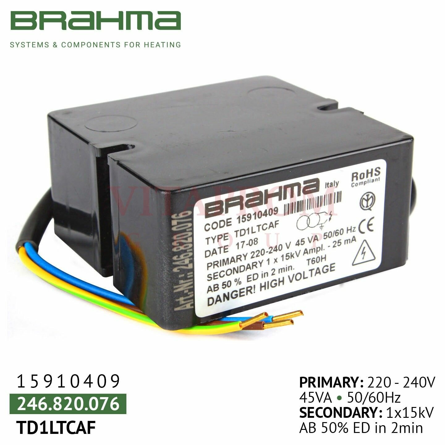Трансформатор Brahma TD1LTCAF, 15910409