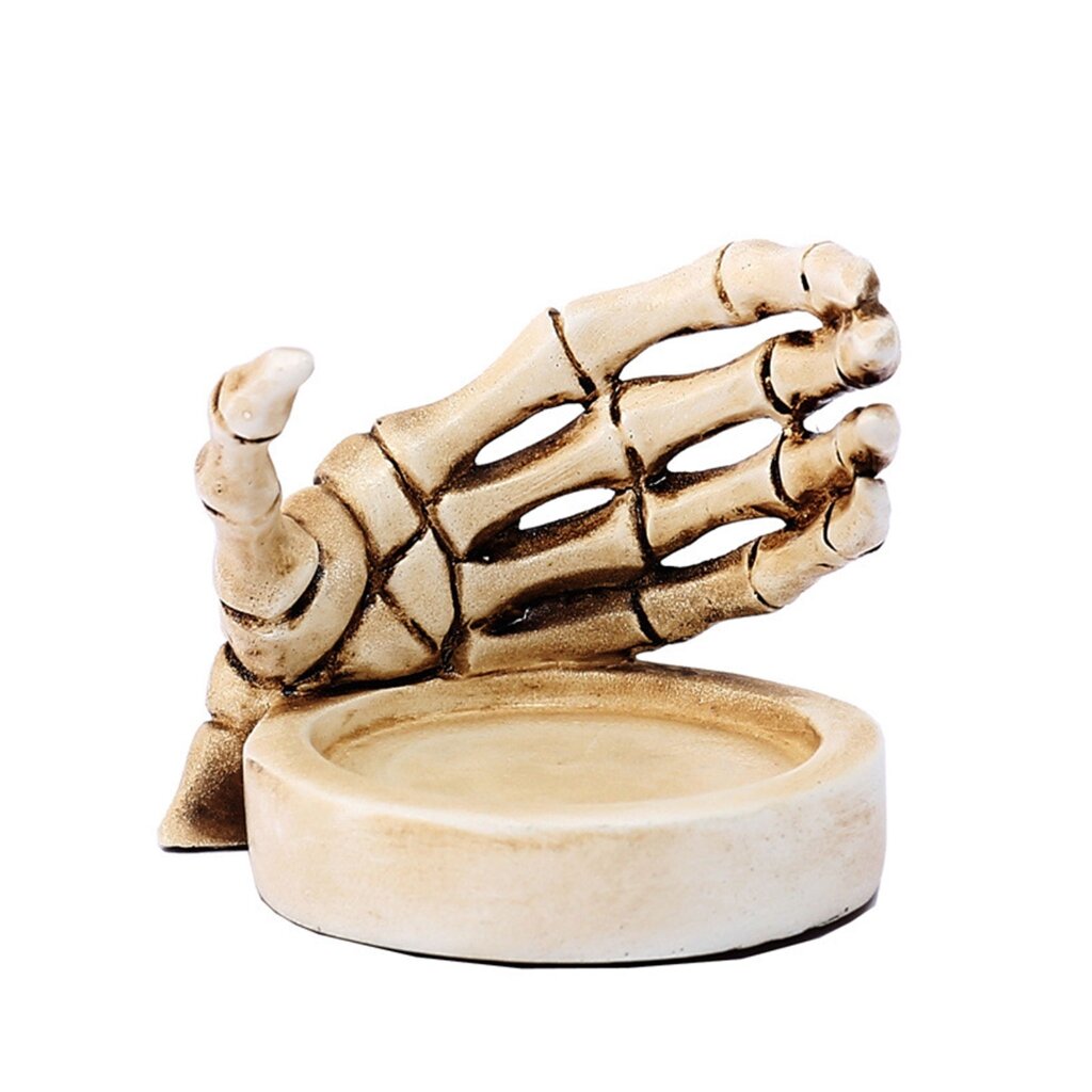 Скелетон рука подсвечника держатель готической статуи для Halloween Home Decor Уникальный смоларный череп фигуры декорации