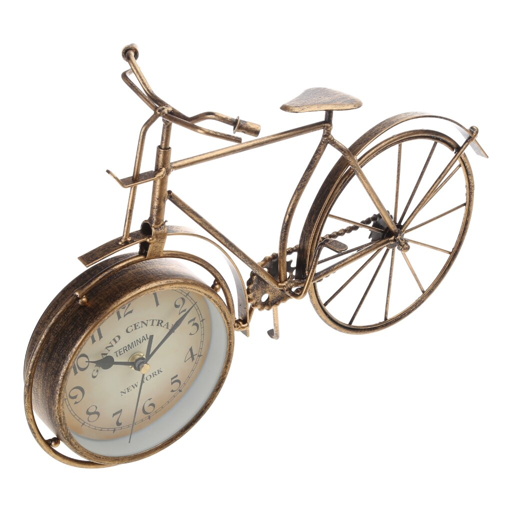 Винтажный Велосипедный Будильник С Арабскими Цифрами Настольные Часы Бесшумные Антикварные Настольные Часы Украшение Домашней Спальни, Не Тикающие
