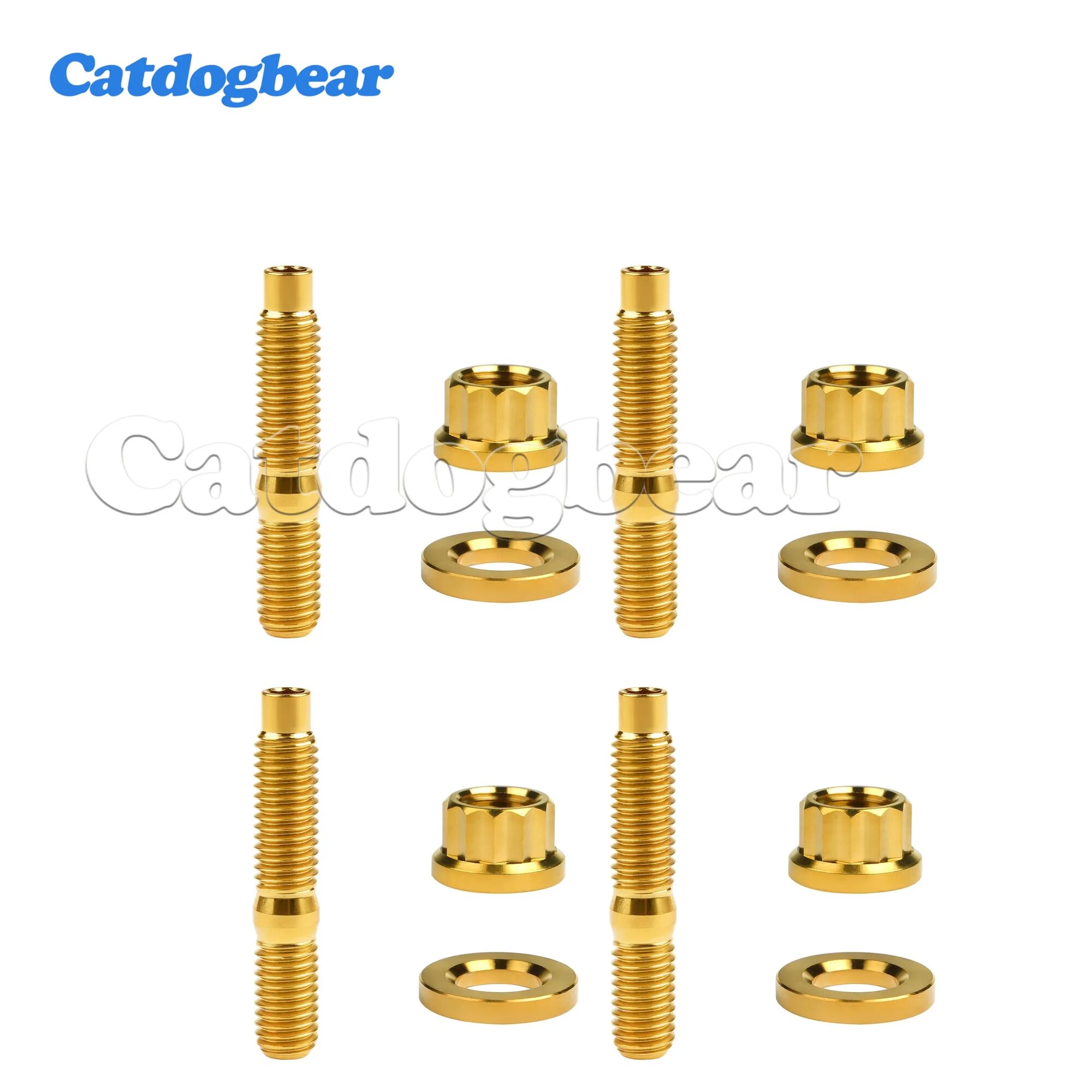 CATDOGBEAR Титановые болты 4 шт, М8/10x45/54/55/65 мм М10, Gold, 54mm