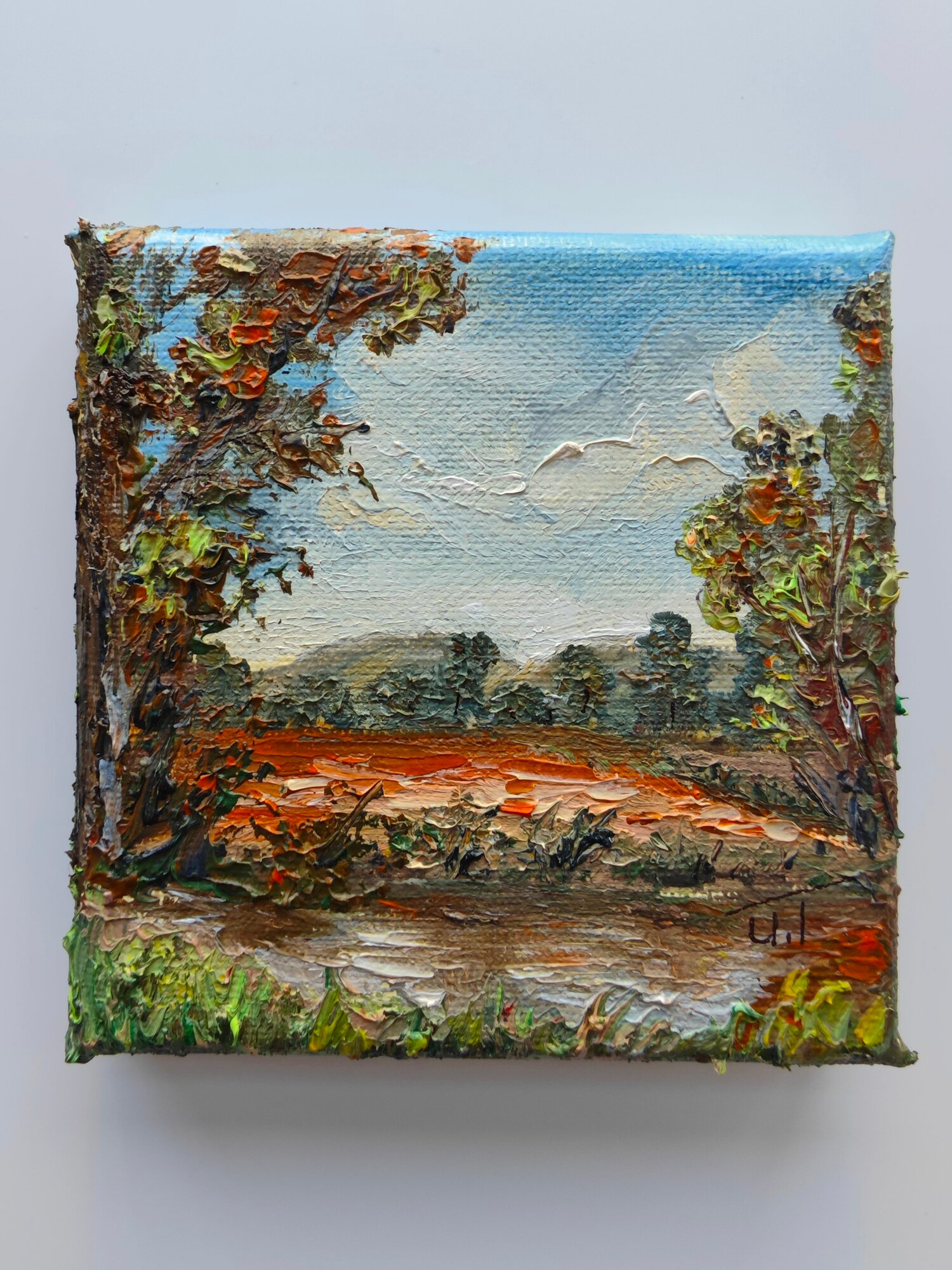 Мини картина маслом на холсте 10х15см