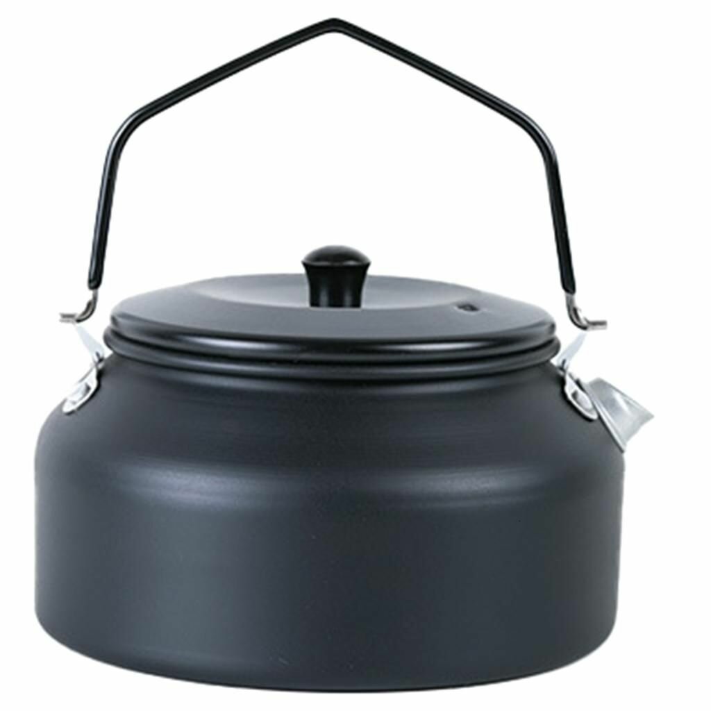 Кормические кастрюли на водопроводные котлы на открытые алюминиевые чайные чай, Черный