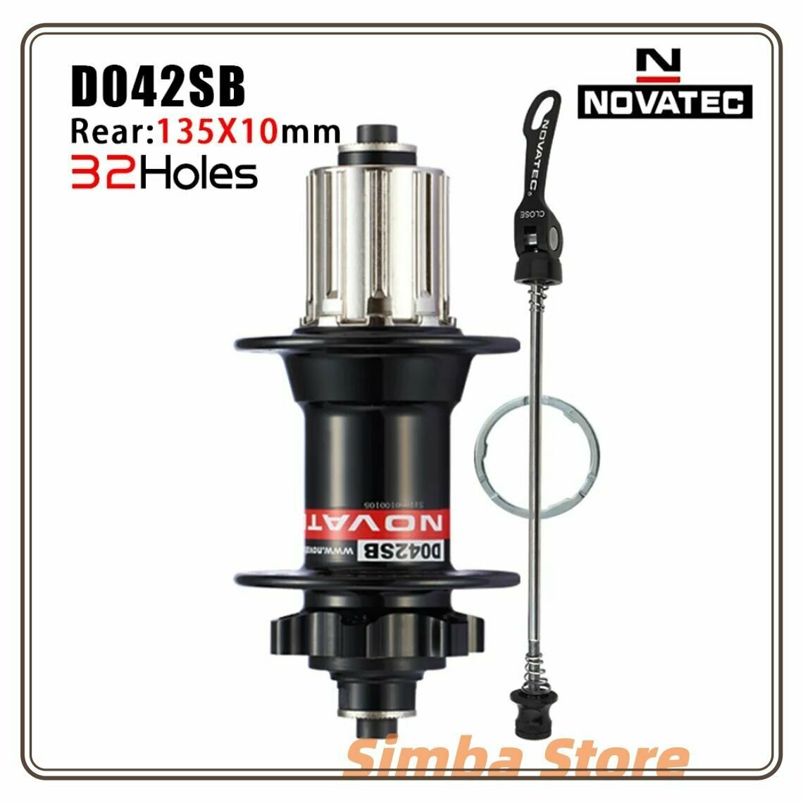 NOVATEC задняя втулка велосипед 32 отверстия задняя 135x10мм Дисковый тормоз MTB Подшипник ступицы для горного велосипеда для 8/9/10/11 скоростей, Совместим с HG кассета