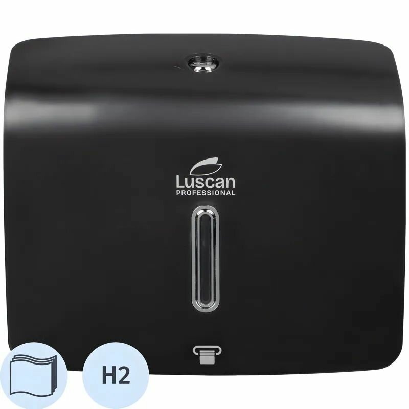 Диспенсер для полотенец листовых Luscan Prof Etalon Z-сложения черный (151060)