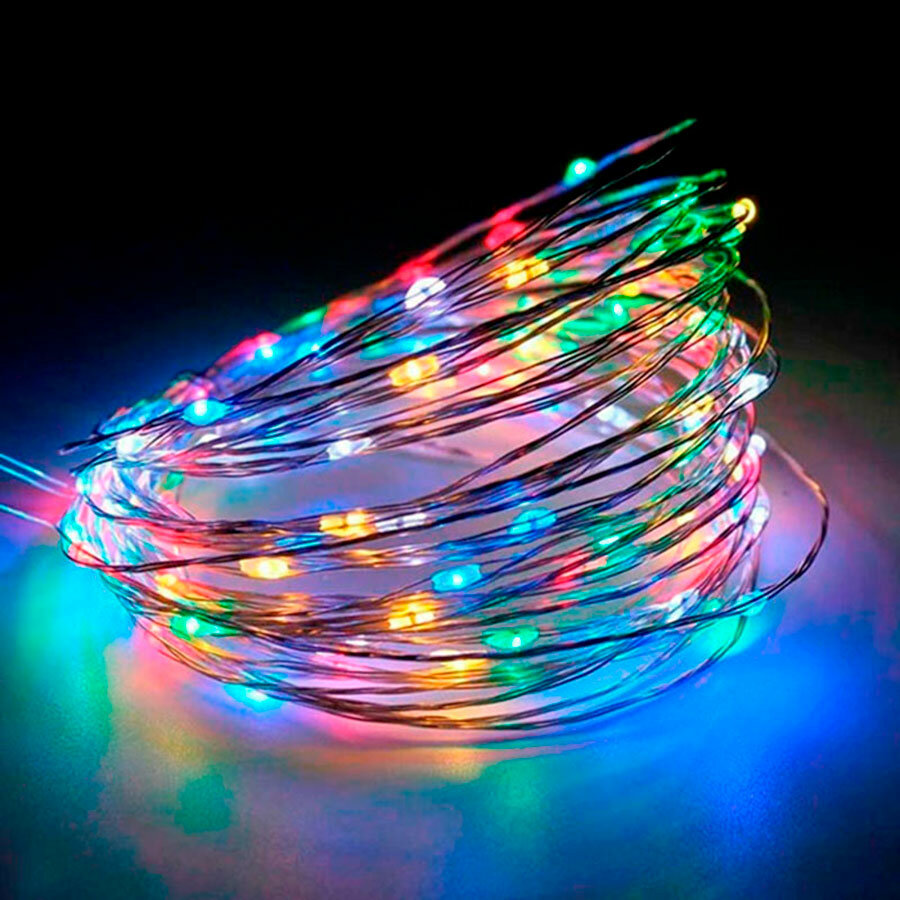 Гирлянда Роса на елку на USB RGB 10м Giant4