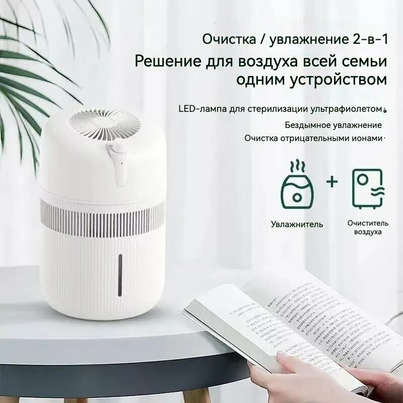 Мойка воздуха увлажнитель воздуха для дома /Бездымный туман/ объем 4 л / верхний залив воды/Доступно для чувствительных людей, таких как младенцы и беременные женщины
