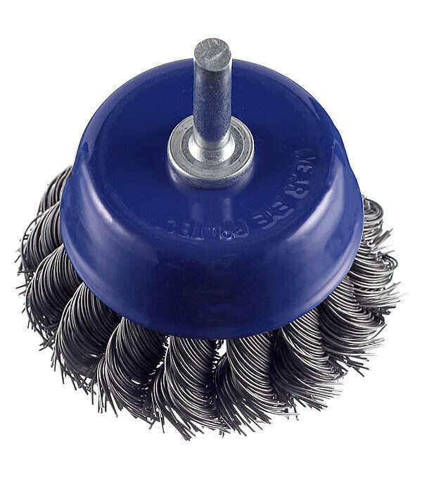 Корщетка для дрели Практика 032-560 витая жесткая чашеобразная d75 мм