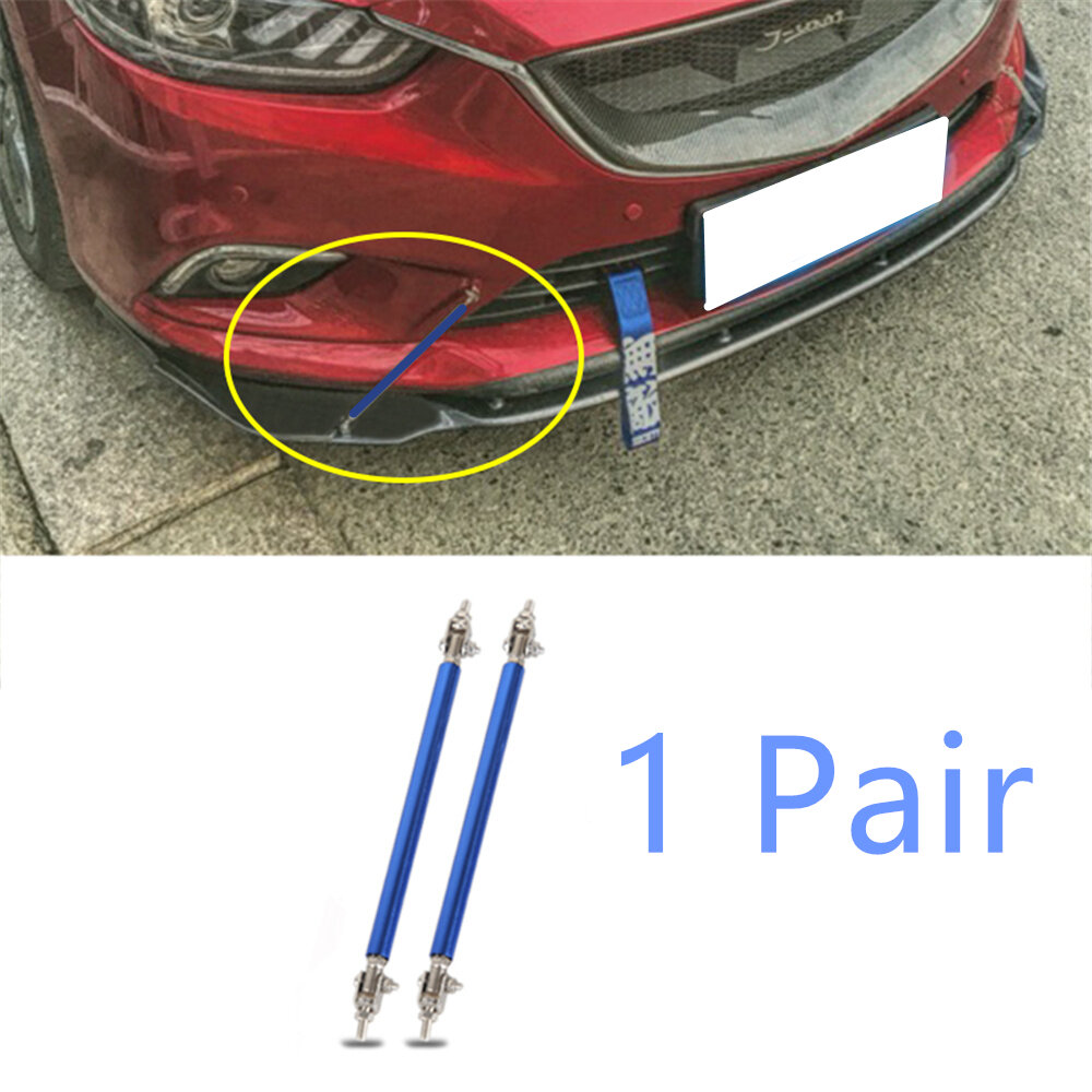 2x гоночный регулируемый передний задний бампер спойлер разделитель опорная балка / тяга 75 мм