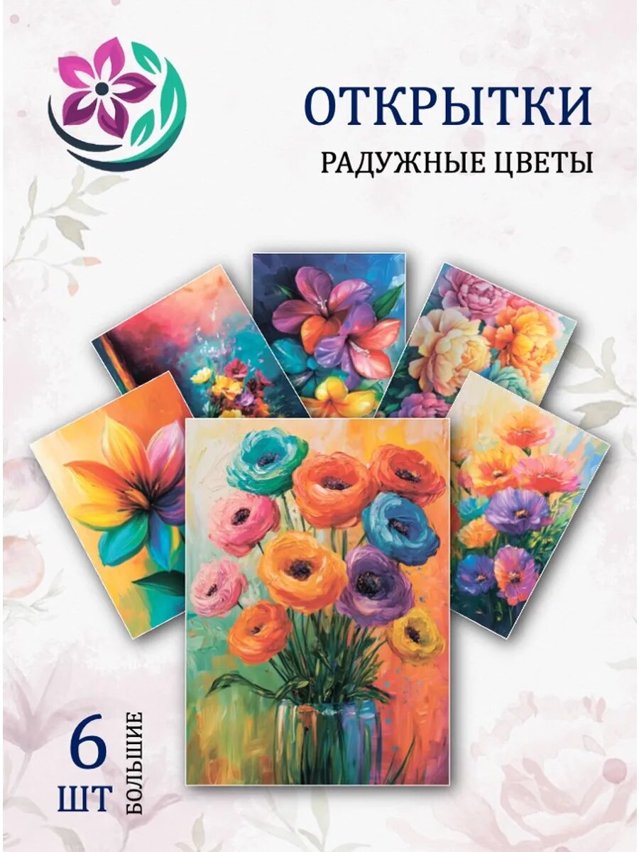 А6 Открытки цветы для любимых на 8 марта