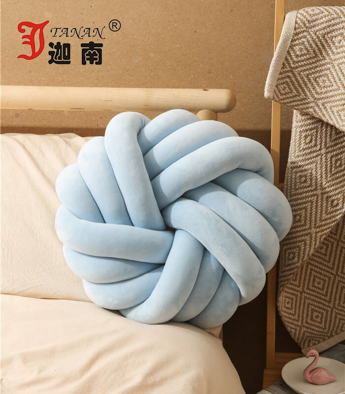 Подушка Nordic ins Twist Pillow, трехниточная веревка, ручная работа, 35x35x12 см