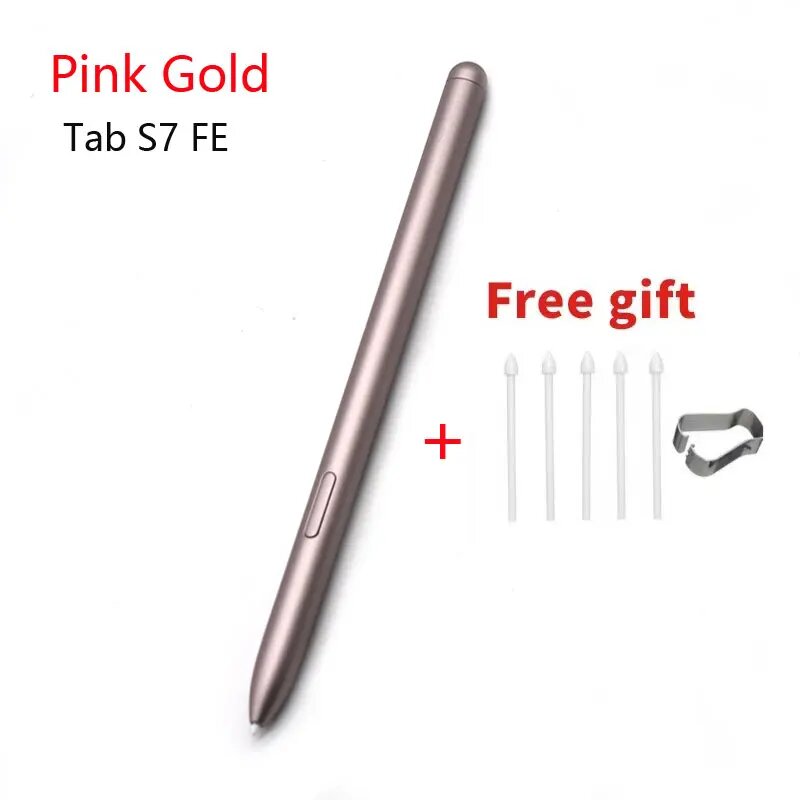 Оригинальный Bluetooth-стилус для планшета Samsung, S-стилус для Tab S6 Lite, S7FE, S7, S7Plus, S8, S8Plus, S8, ультра сенсорный Стилус для рисования Pink Gold