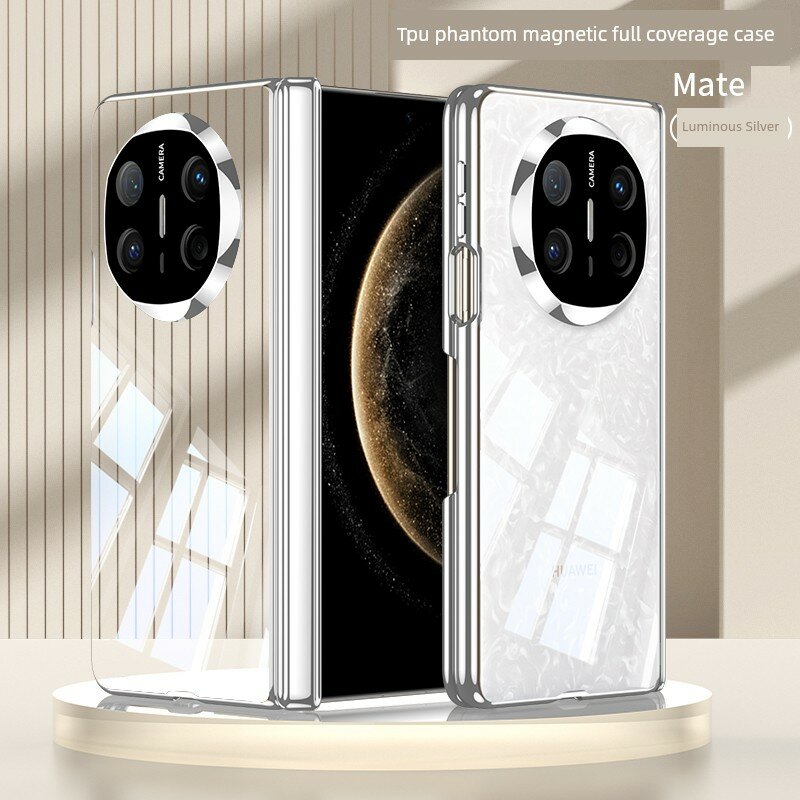 Силиконовый прозрачный мягкий чехол для Huawei Mate X5 с полной защитой средней оси, антиударный, ночное серебро