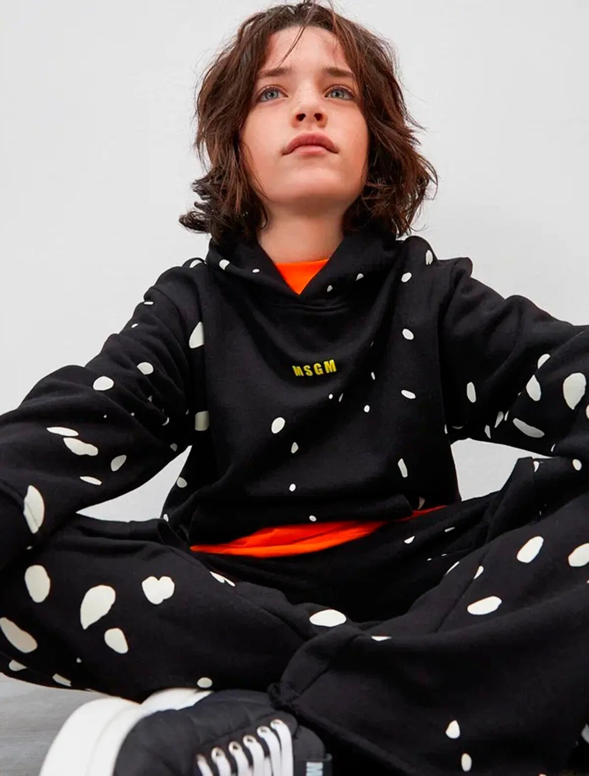 Худи спортивное MSGM, размер 6 лет, черный — фото 1