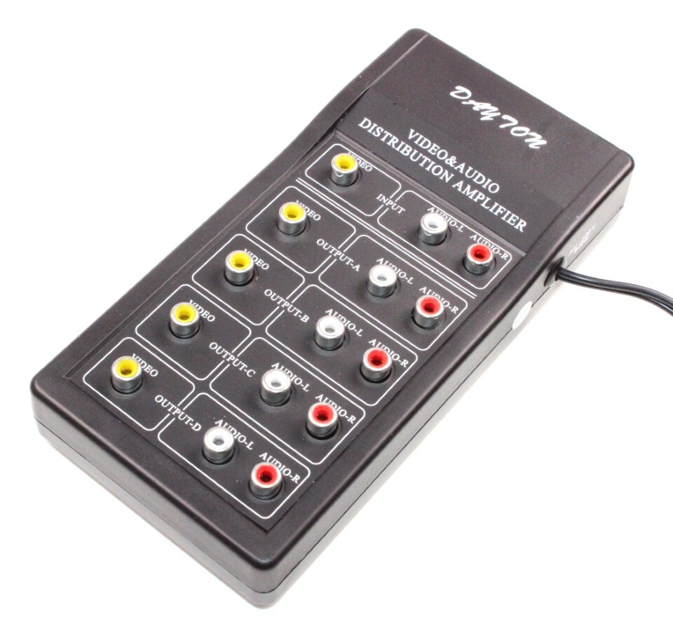 Разветвитель AV RCA DAYTON 23-069-31 (1 вх.- 4 вых.) активный