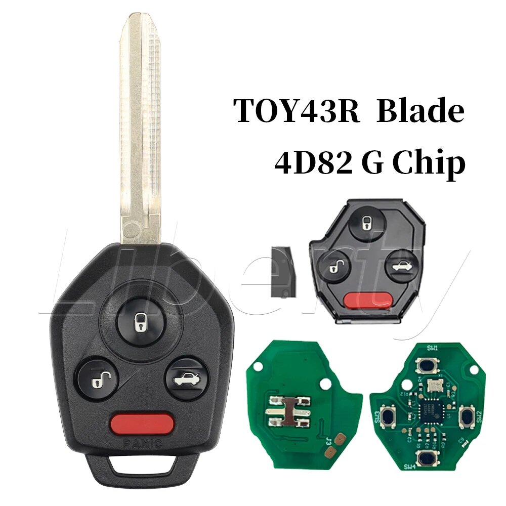 Автомобильный ключ с дистанционным управлением Liberty Smart CWTWB1U811 CWTWBU766 4D60/4D62/82G чип для Subaru Outback Legacy Forester Impreza Tribeca TOY43R 4D82 G, CWTWB1U811