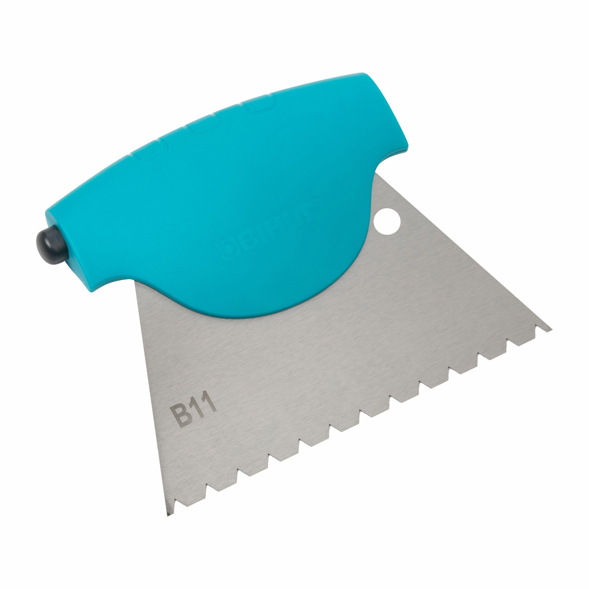 Шпатель зубчатый BIHUI 180мм со сменным лезвием B11, арт. FTSCB11