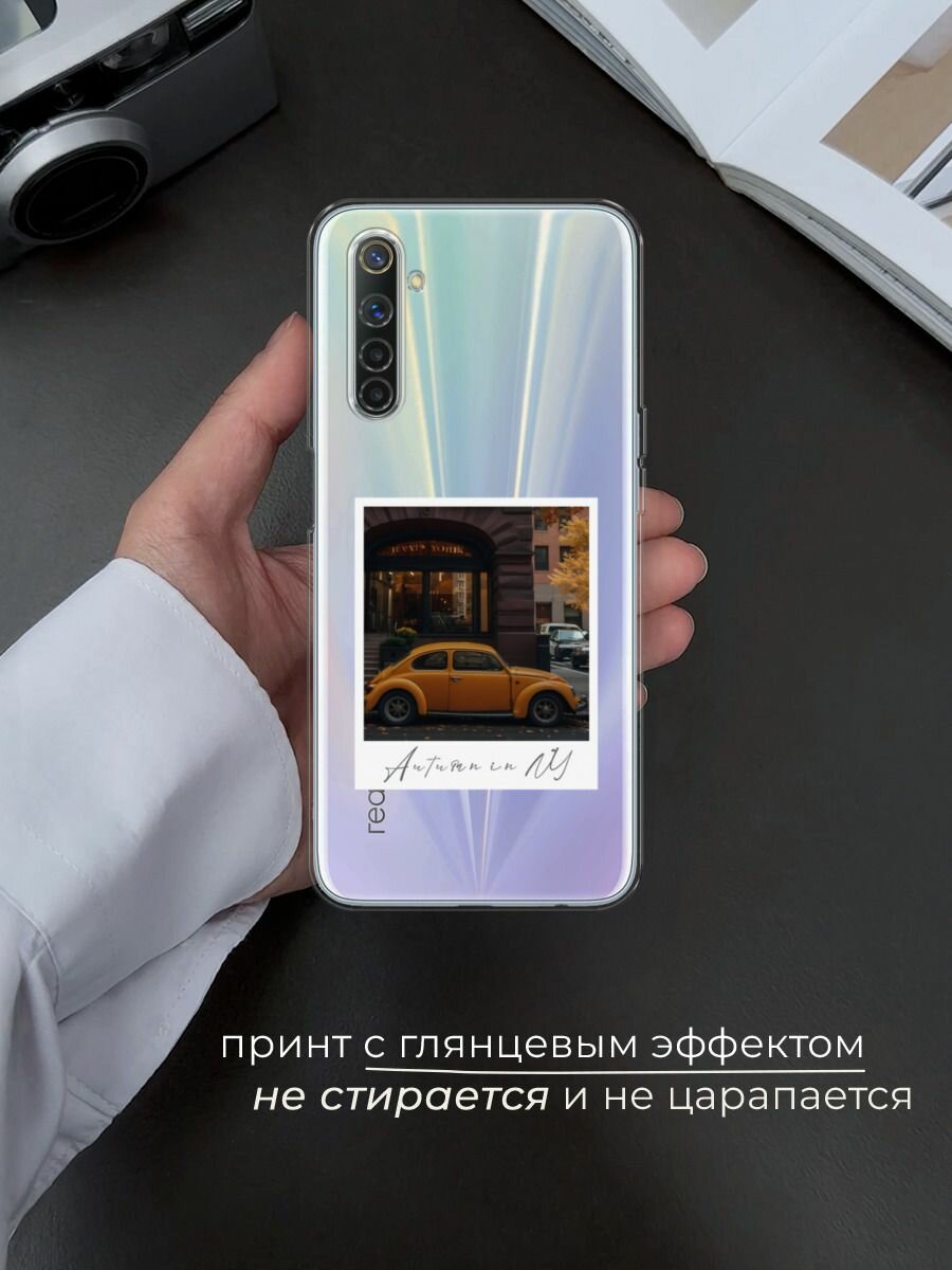 Силиконовый чехол на Realme 6 / Реалми 6 с принтом Осенний палароид — фото 1