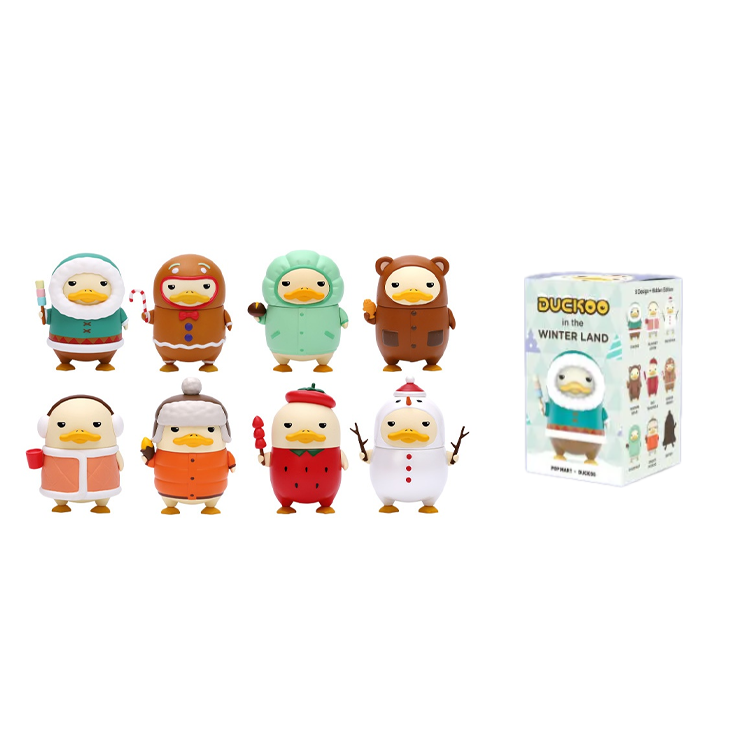POP MART DUCKOO Зимняя коллекция Слепые коробки Полная коробка 8 шт