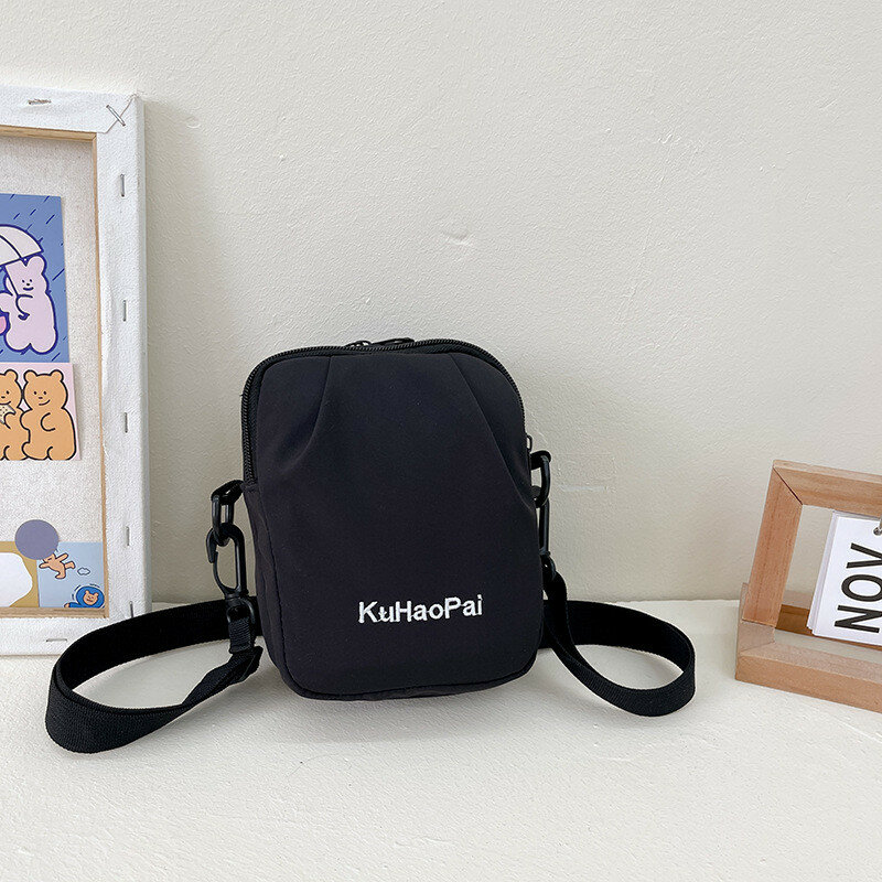 Яркая Цветная Детская Холщовая Сумка С Удобной Формой И Мягким Материалом, Черная