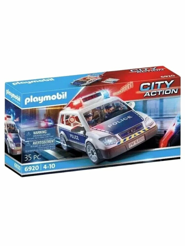 Playmobil-Мир Моби: Полицейская машина с подсветкой и звуком (City Action-Police Car with Lights and Sound)-6920
