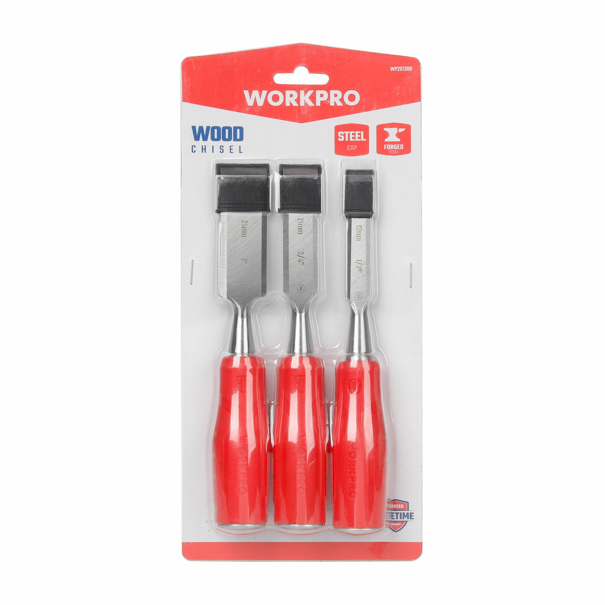 Набор стамесок 3шт по дереву ударные (12,19, 25мм) WORKPRO