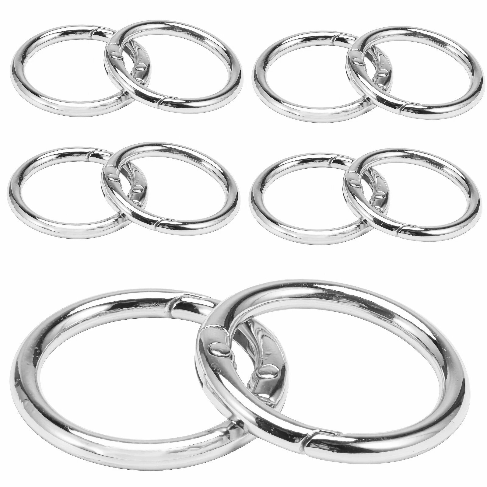 1,3-дюймовые Круглые Пружинные Застежки С Уплотнительным Кольцом, 5/10 Шт, Металлические Брелки Для Ключей, Фурнитура Для Сумки